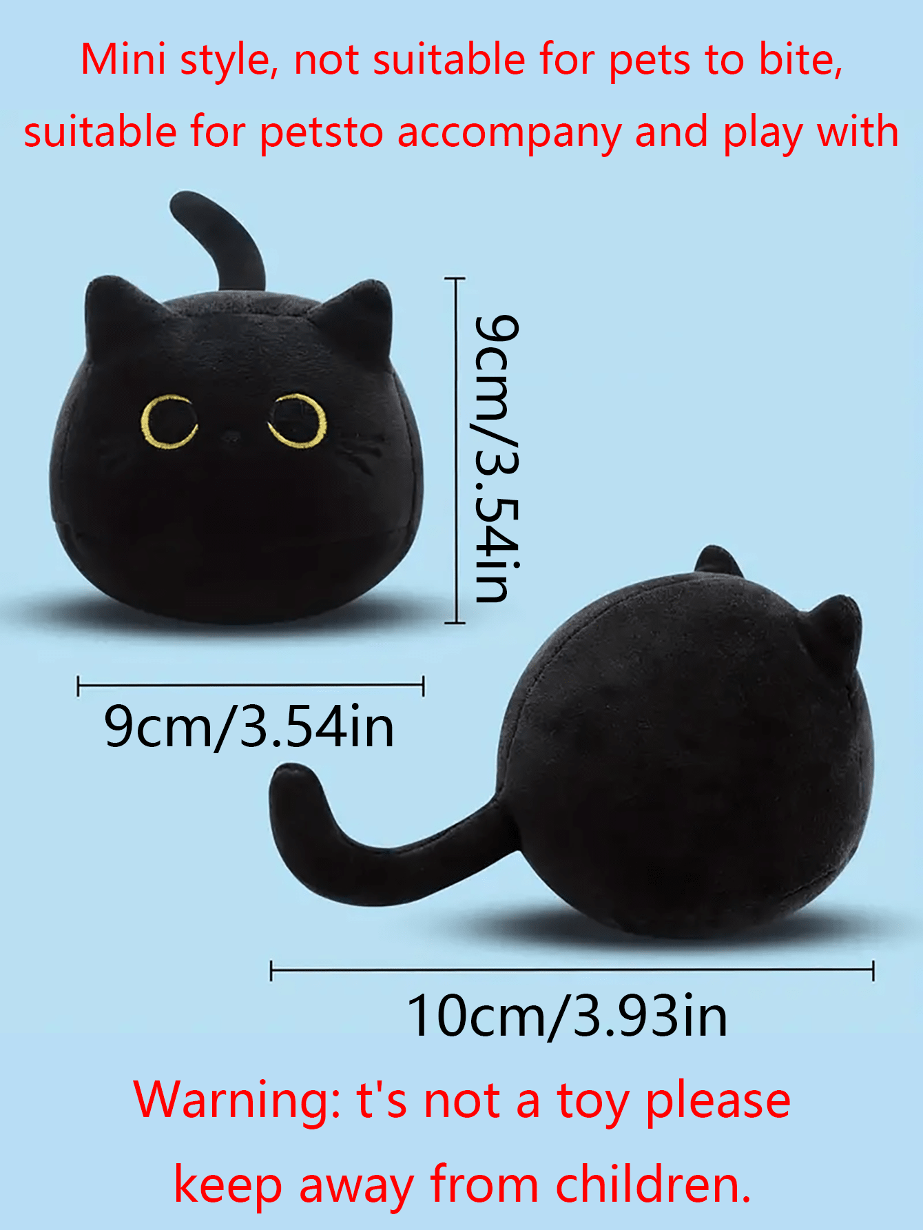1pc Mini Cartoon Cat Shaped Plush Toy For Pet Interaction, Not ...