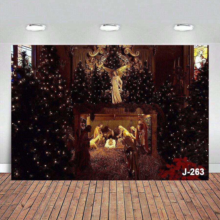 Jesus Birth Nativity Scene Photography Backdrops Angel Christian Room ...
