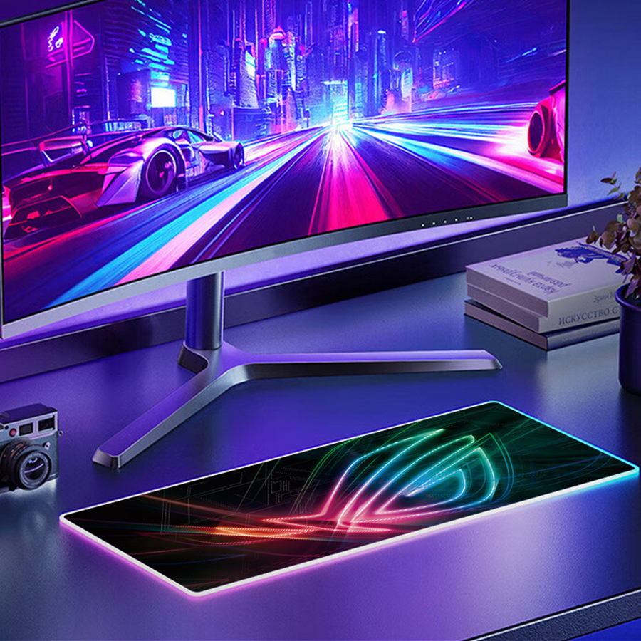 800*300*4mm Rgb Glowing Rog Mouse Pad With Wired Connection | SHEIN USA