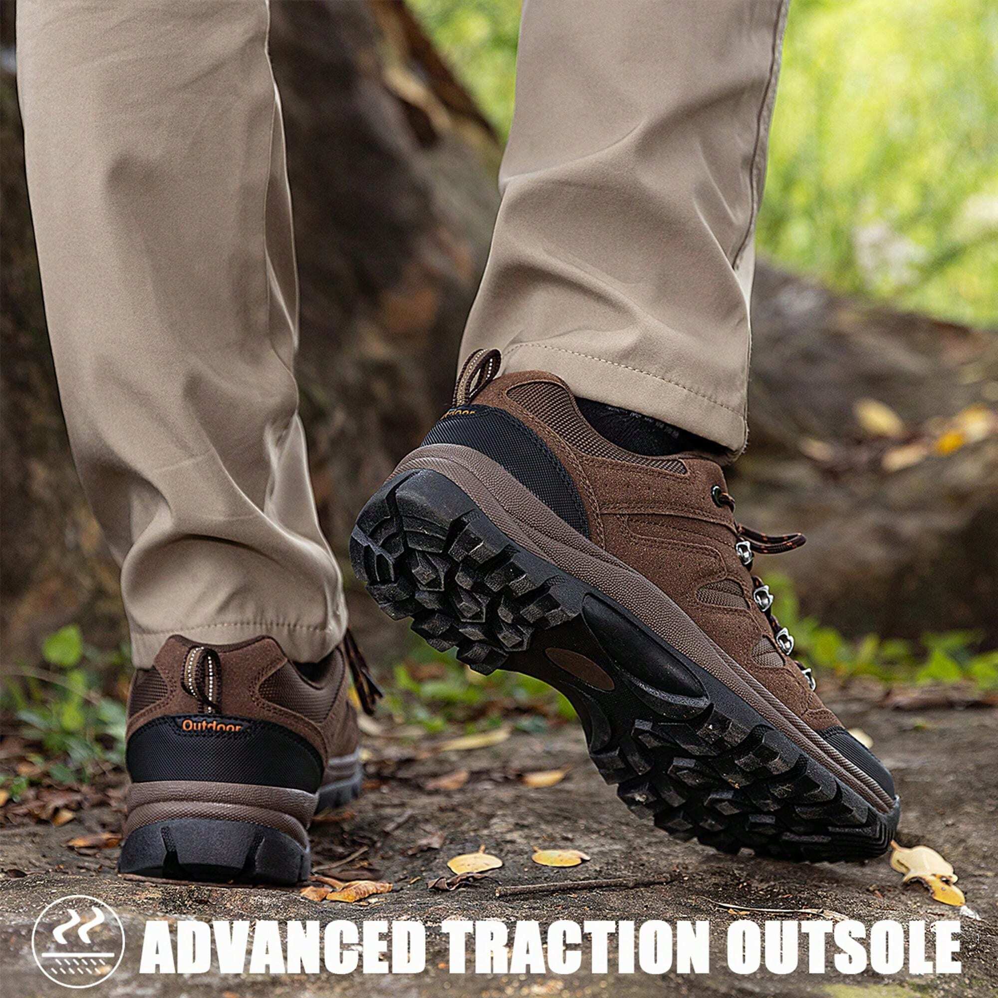 Men's Waterproof Hiking Shoes Lace-Free Lightweight & Breathable No Tie ...