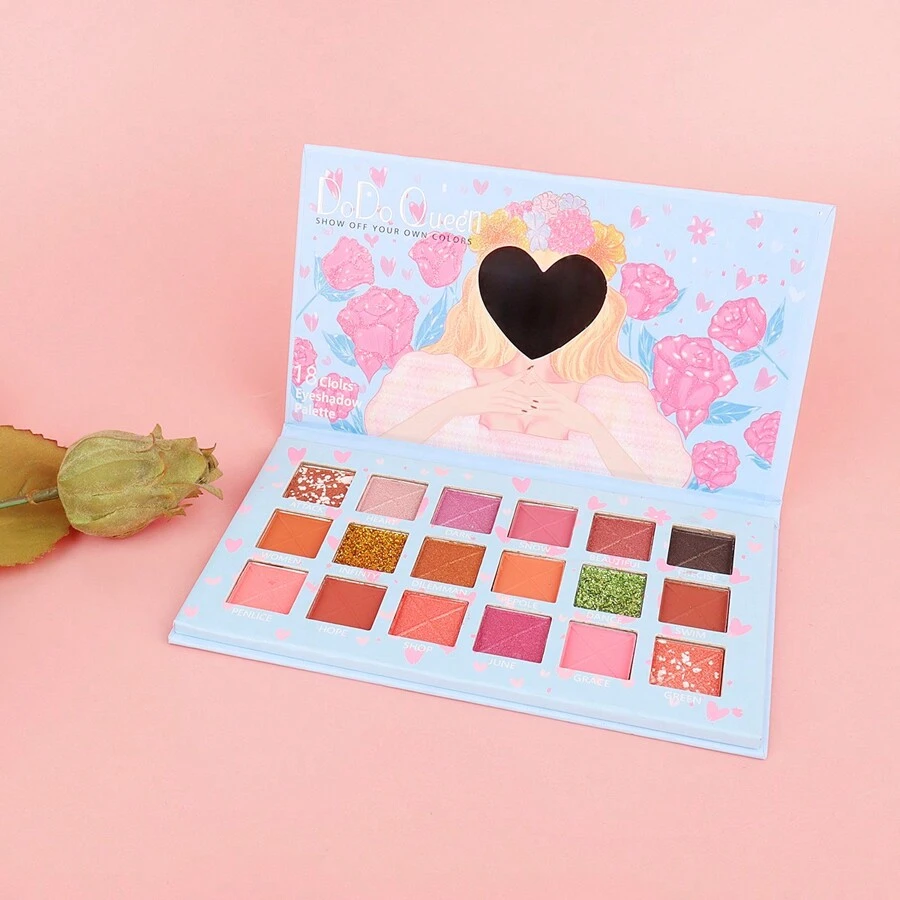 Dodo Queen Makeup Eyeshadow Palette 18 Colors With Mirror | SHEIN USA
