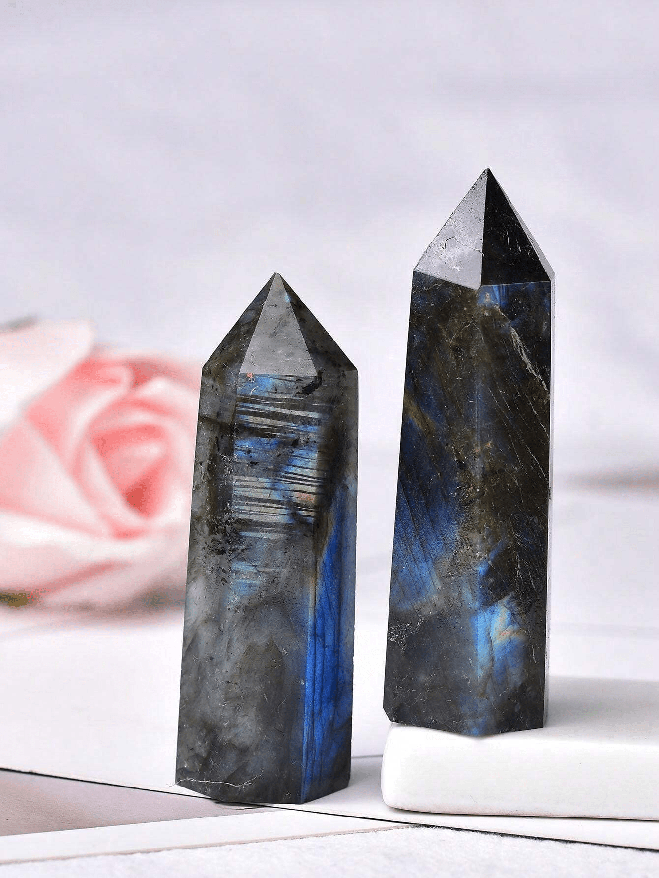 1pc Labradorite Crystal Wand Healing Crystal Tower, Natural Large 6 ...