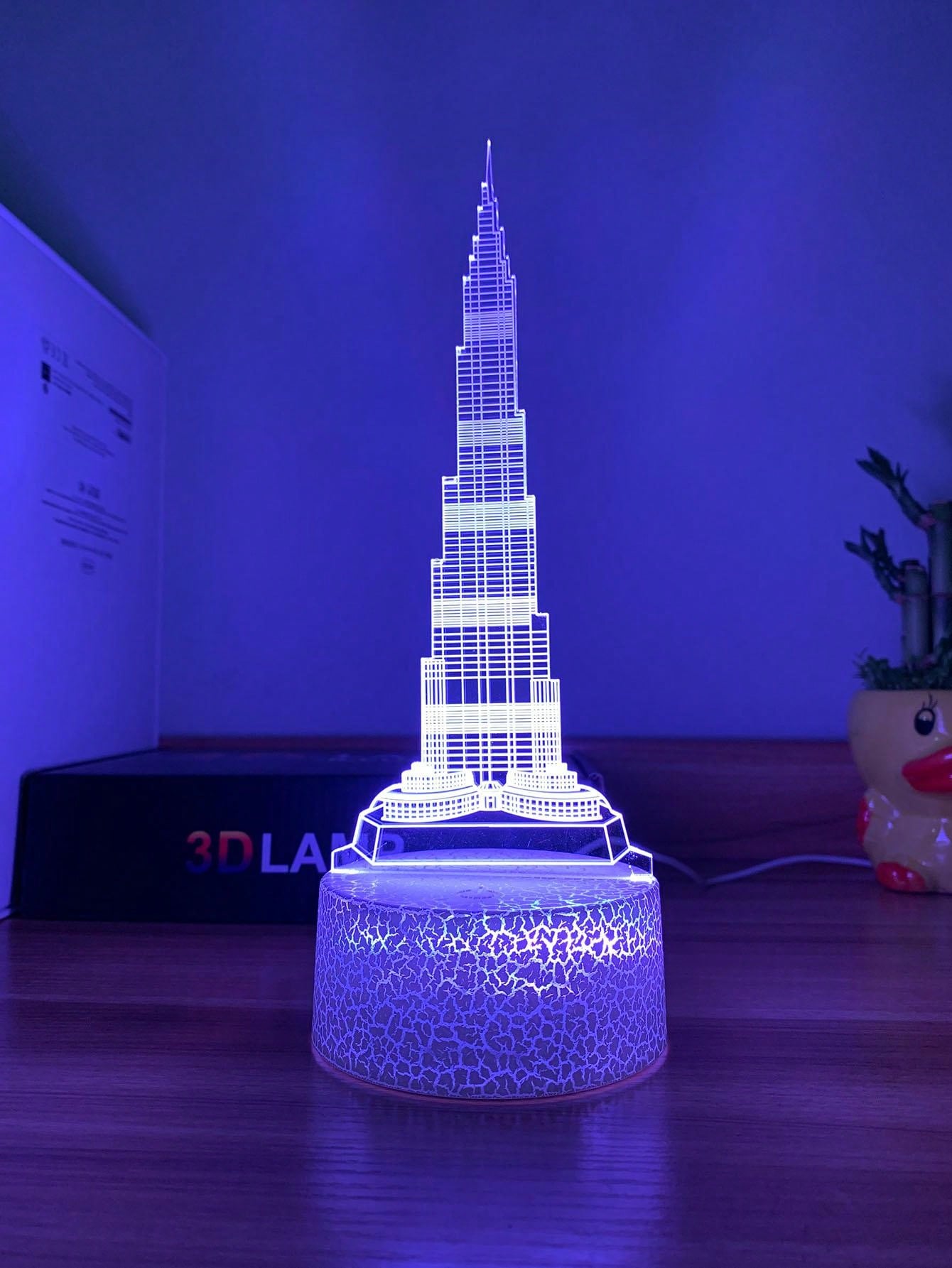 1pc ABS Table Lamp, LED Decorative Lights,Seven Lighting Colors & Touch ...