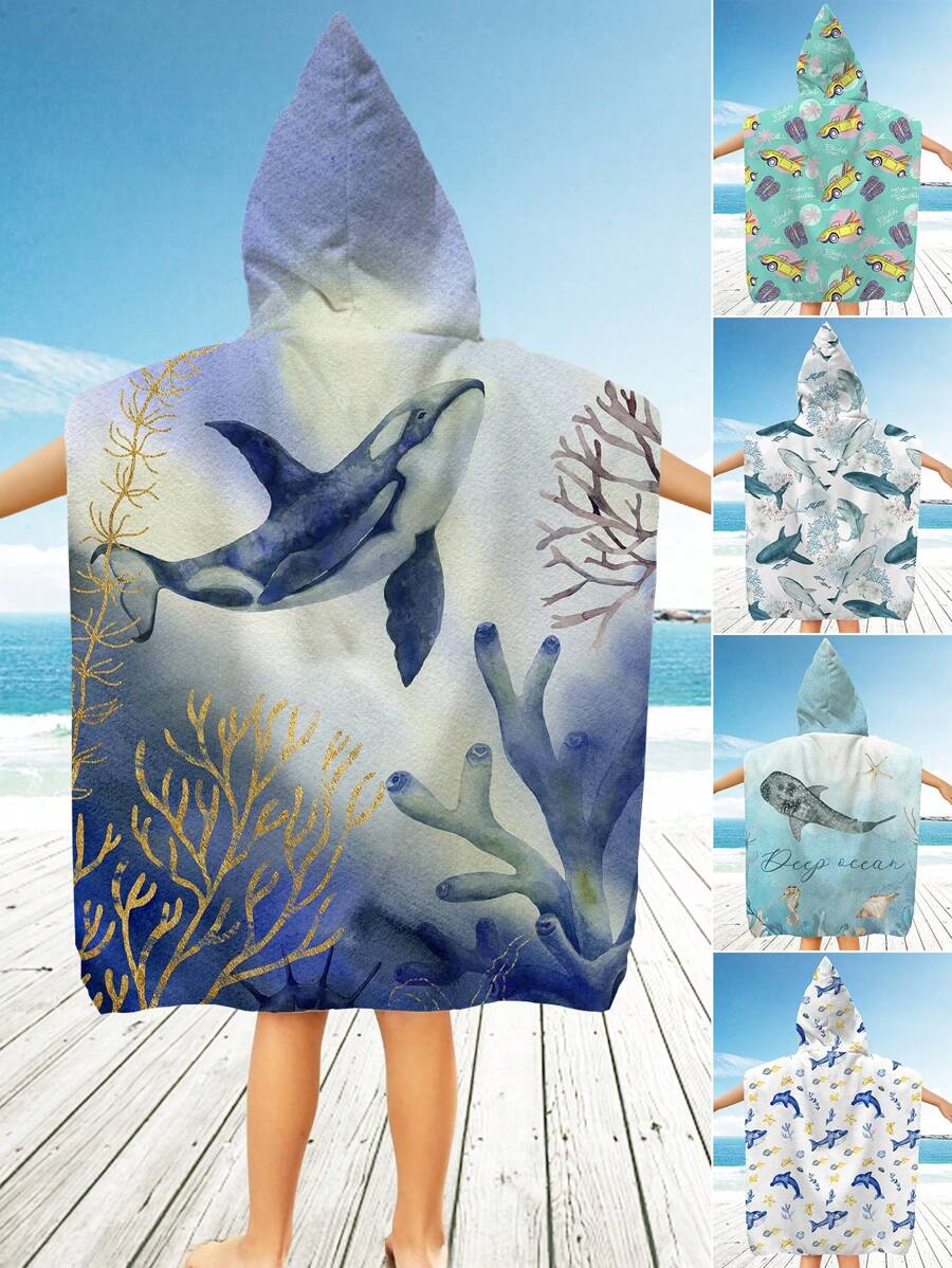 1pc Children Wearable Towels, Cute And Personalized Superfine Fiber ...