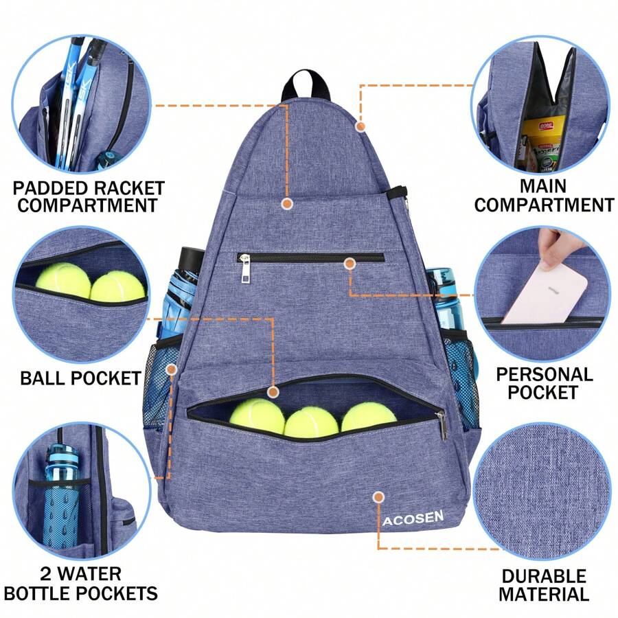 Tennis Bag Tennis Backpack - Large Tennis Bags For Women And Men To ...
