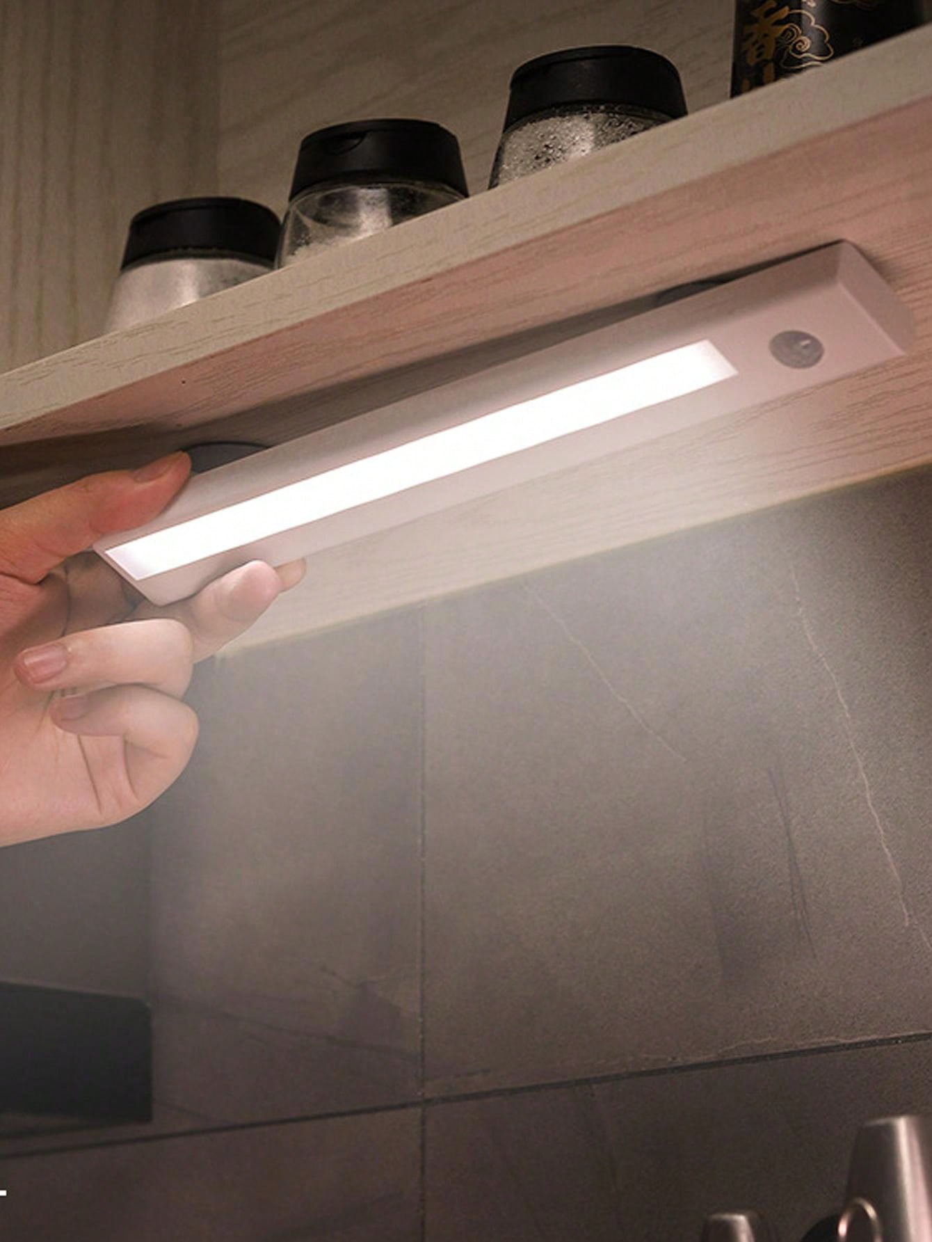 1pc Led Motion Sensor Cabinet Light, Wireless Battery Operated Magnetic ...