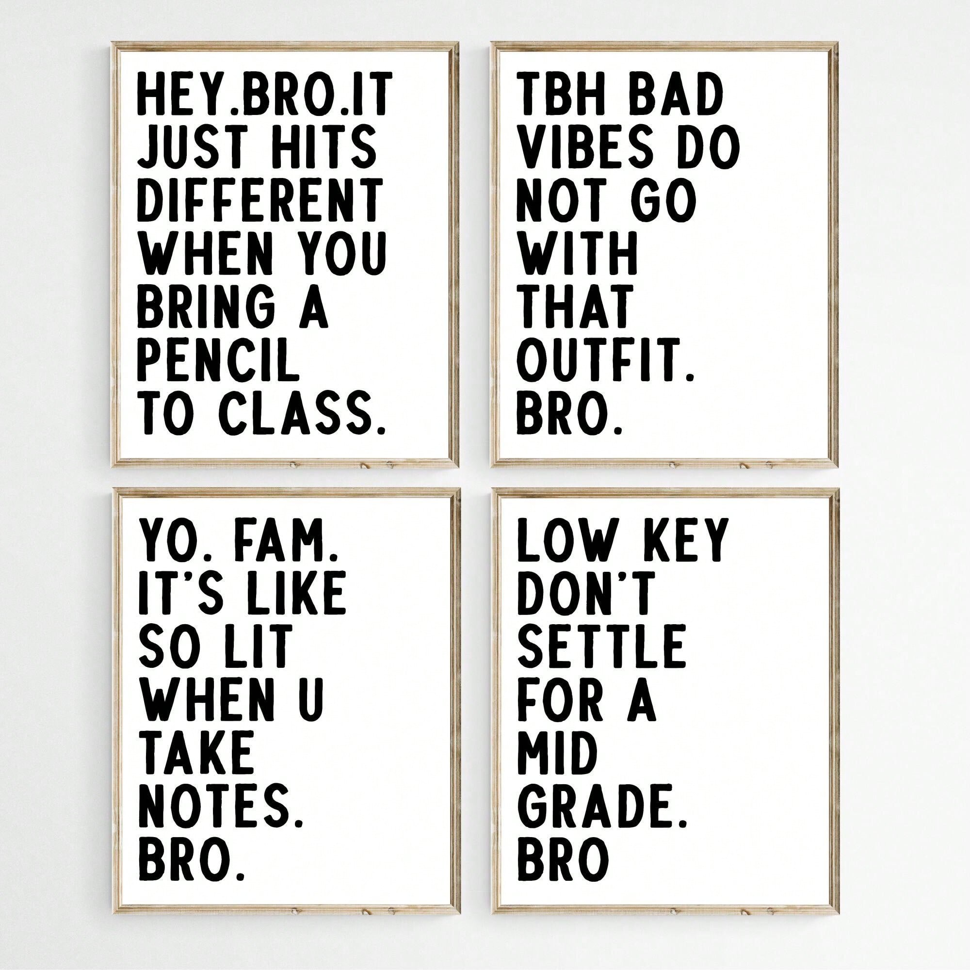 4pcs Math Classroom Decor Bundle Poster, Funny Math Poster Set, Algebra ...