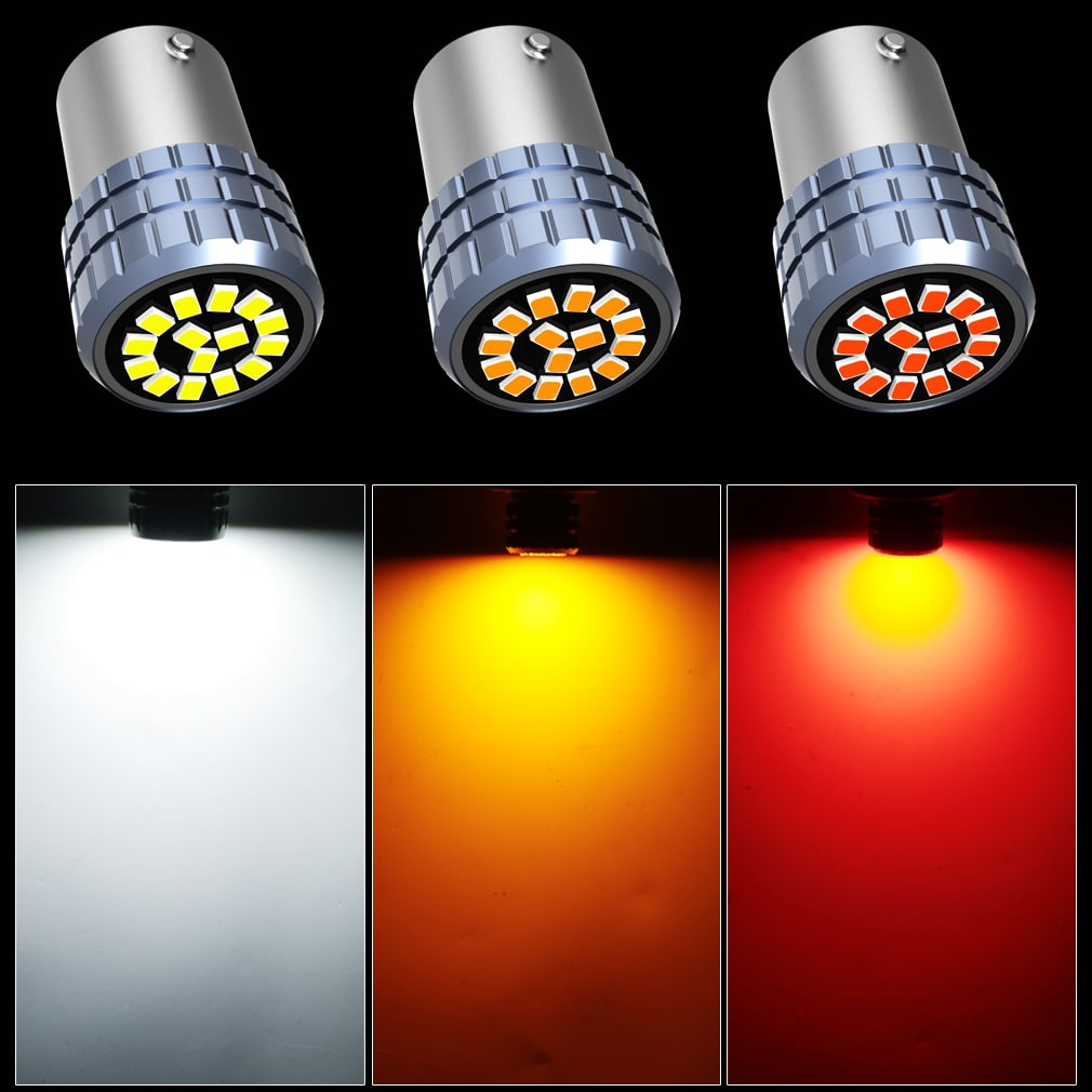 2ชิ้น P21W P21/5W PY21W รถ LED สัญญาณหลอดไฟ 1156 1157 BA15S ...