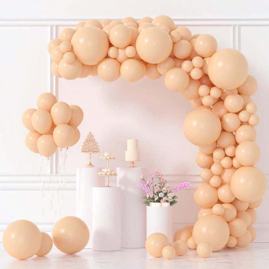 98pcs Apricot Balloon Garland Kit, 18/12/10/5 Inches (About 45.7cm ...