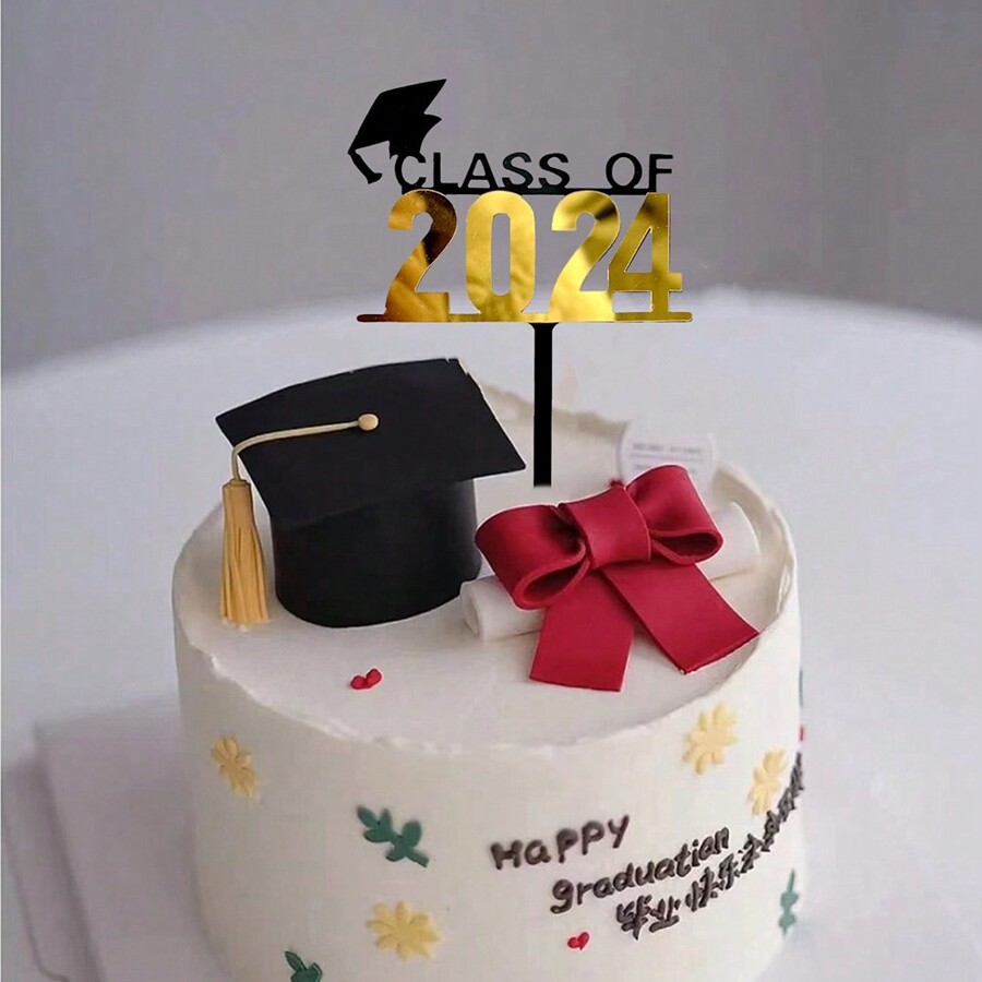 Class Of 2024 Cake Topper, Congrats Grad Cake Decor, 2024 Graduation ...