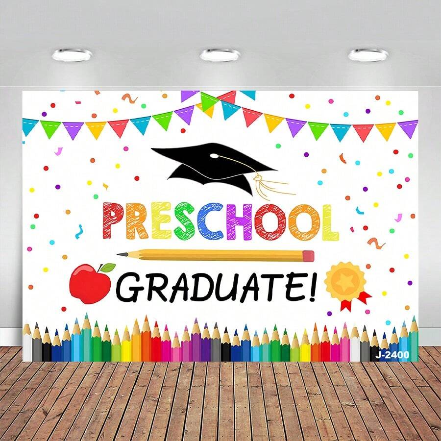 Preschool Kindergarten Graduation Backgrounds Party Photographic Kids ...