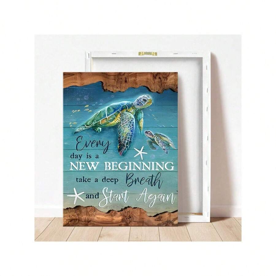 1 stuk Schildpad Oceaan Elke dag Is A Nieuw Canvas Muur kunst Kunstwerk ...