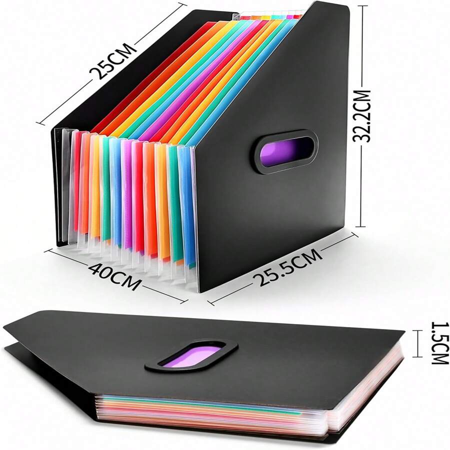 A4 Vertical File Folder With Colorful Lining, Portable Classification ... A4 Vertical File Folder With Colorful Lining, Portable Classification ...