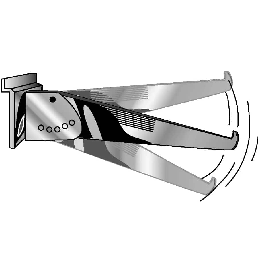 Adjustable Angle Shelf Brackets For Slatwall Chrome SW/AJ12 (Pack Of 10 ...