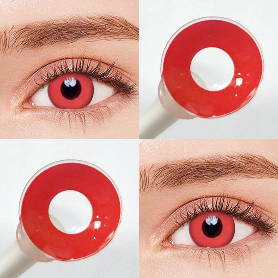 1pair Crazy Color Sharingan Contact Lenses, 14.5mm Diameter, Daily ...