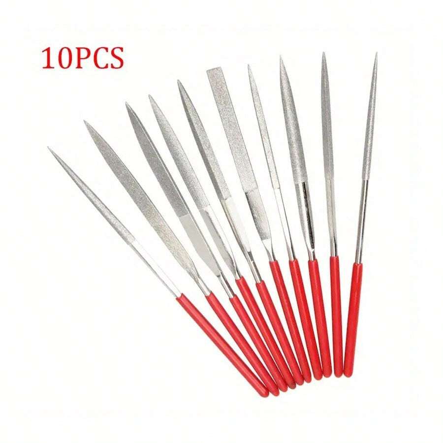 10pcs Diamond File Assorted, File Plastic File, Electroplated Alloy ...