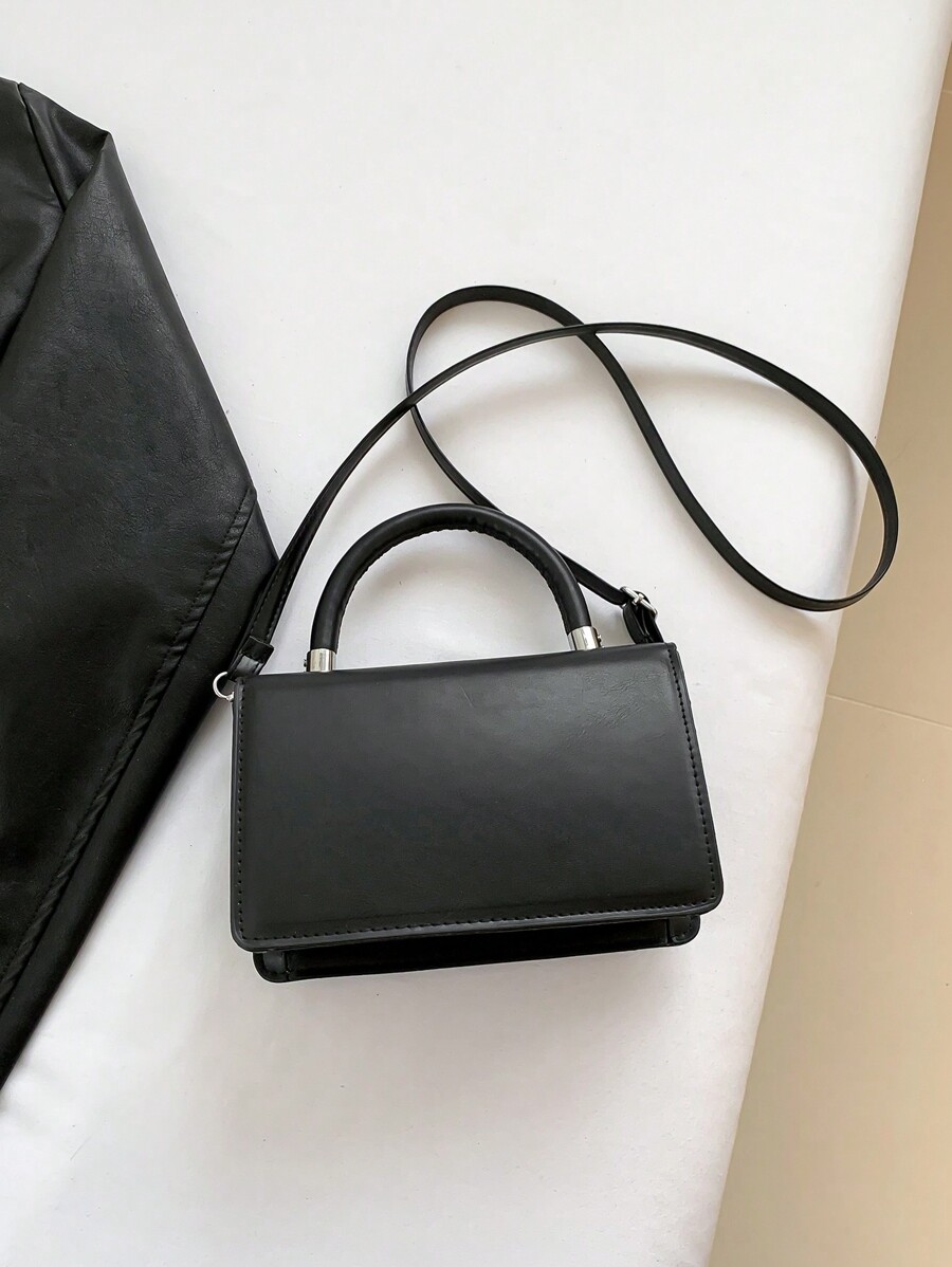 1 stuk Meisjes Effen kleur Persoonlijkheid In de mode Handtas Met Klep ...