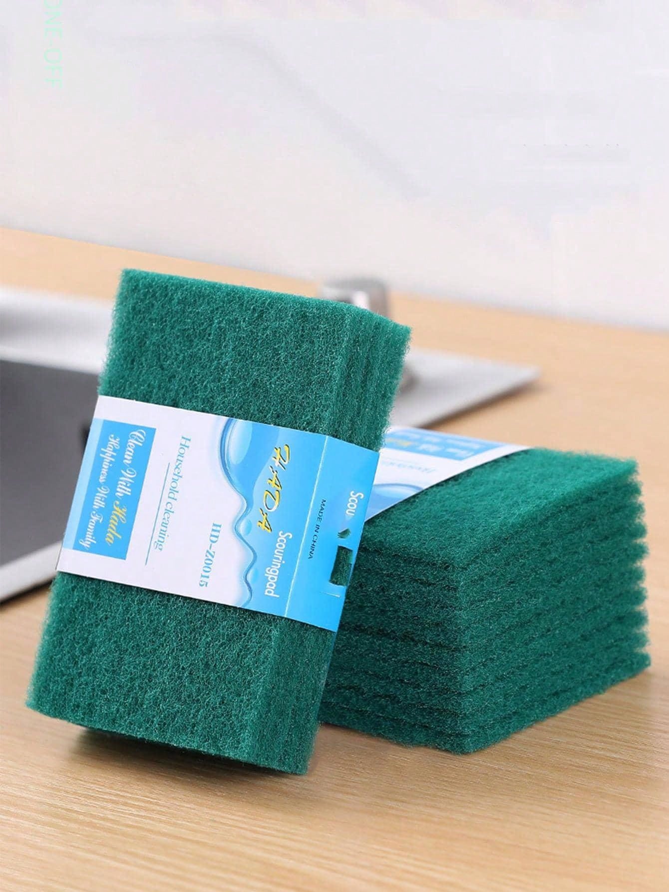 10pcs Kitchen Cleaning Sponges With Abrasive Material And Double-Sided ...
