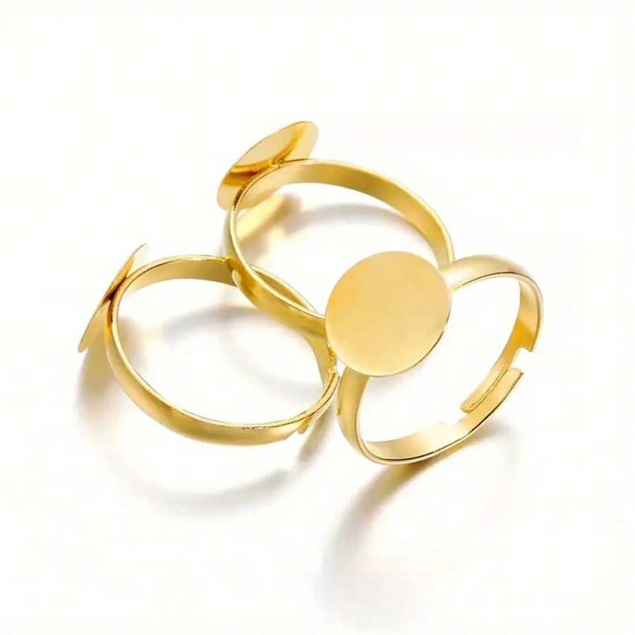 20pcs/Lot 7-10mm Adjustable Metal Blank Rings Base, For Diy Handmade ...