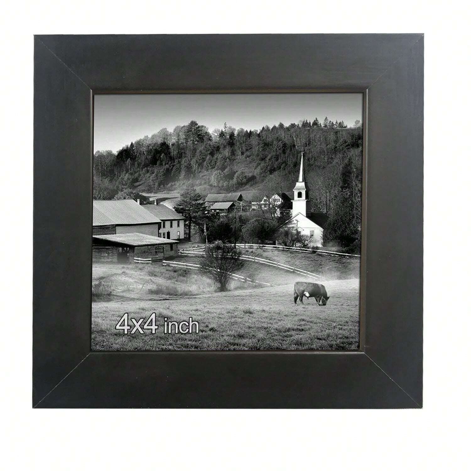 4x4 Inch Black Picture Frames, Photo Collage Frame, Smartphone Wood ...