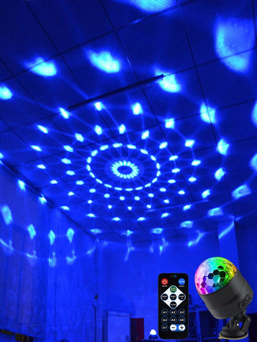 1pc Sound-Activated Party Light With Remote Control, Rgb Disco Ball ...