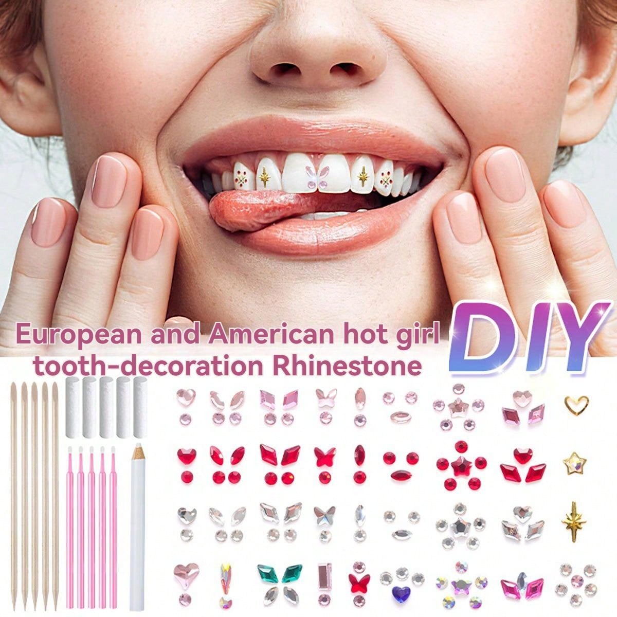 Dental Jewelry Crystal Applicator Kit For Diy Tooth Gem, Without Glue ...