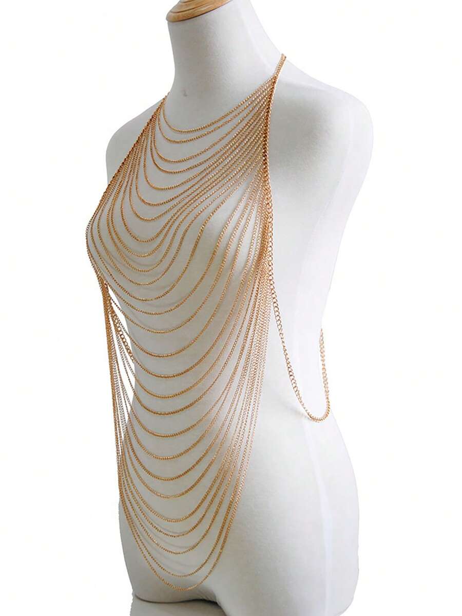 New Accessory Chest Chain, Multi-Layer Tassel Body Chain | SHEIN USA