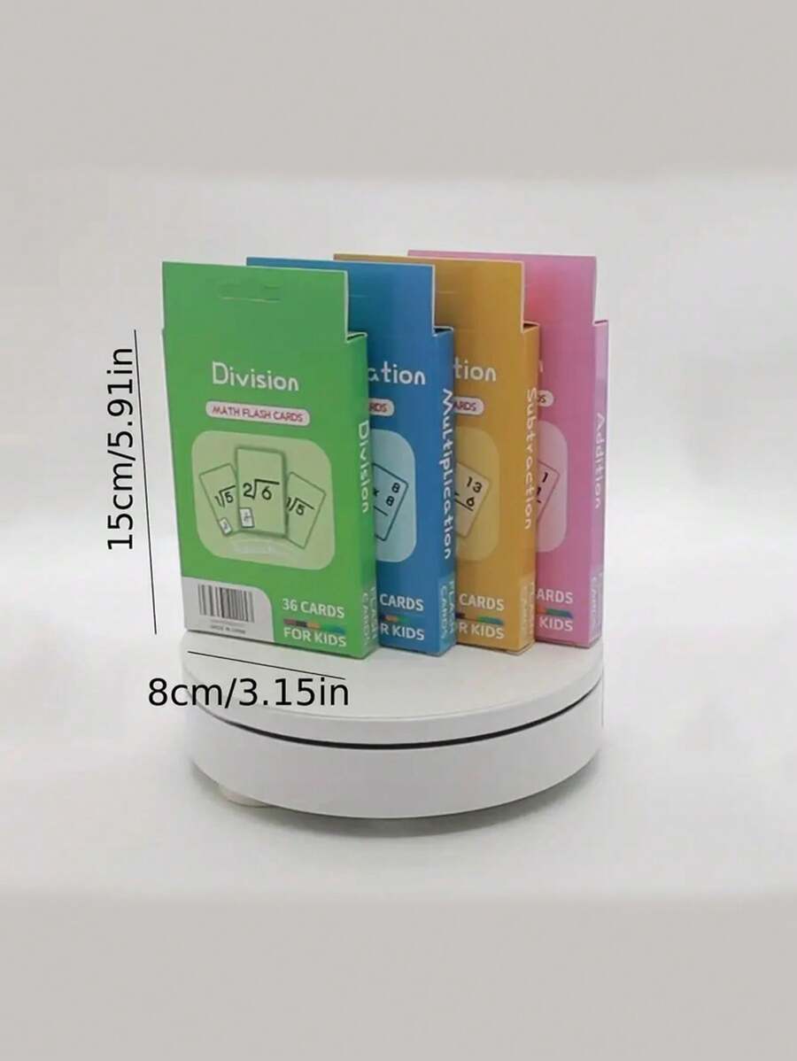 36pcs Children's Multilingual Math Flashcards, Addition, Subtraction ...