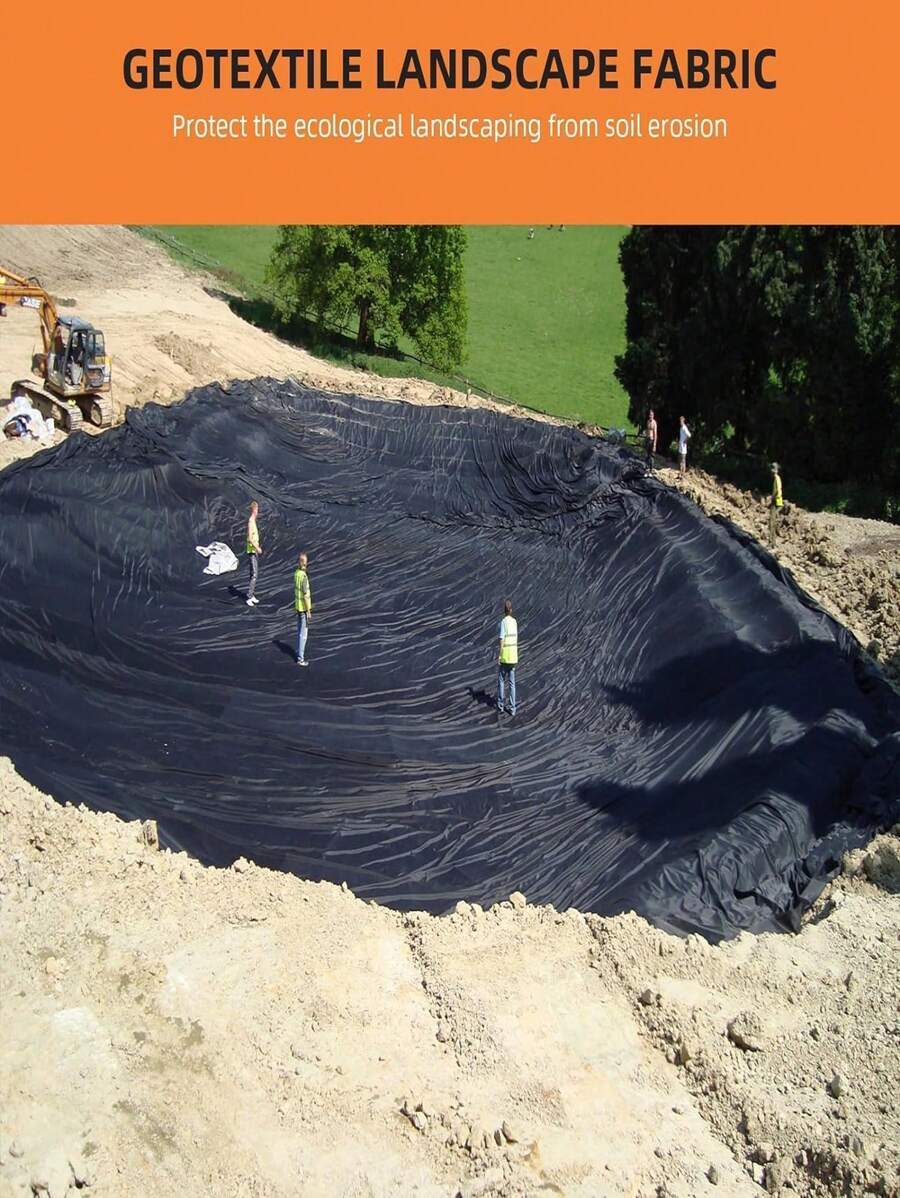 Geotextile Landscape, 3ft X 300ft & 6oz Geotextile Fabric, PP Drainage ...