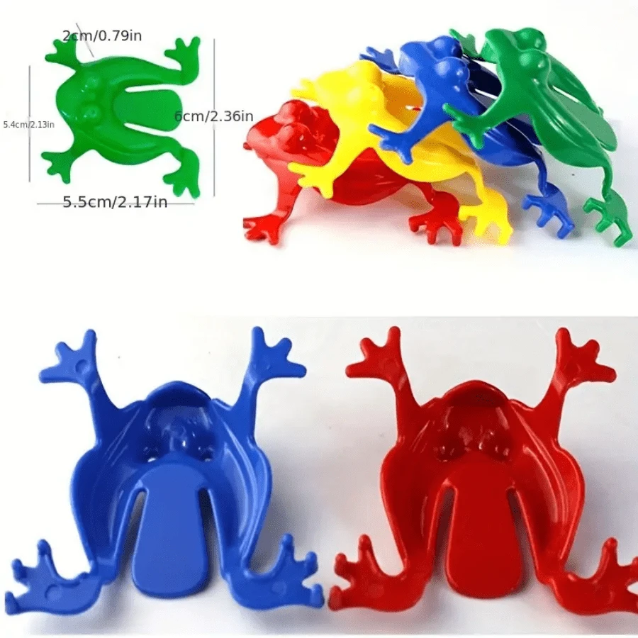 1/5/10pcs, Plastic Bouncing Frog, Jumping Toy Frogs Finger Pressing ...