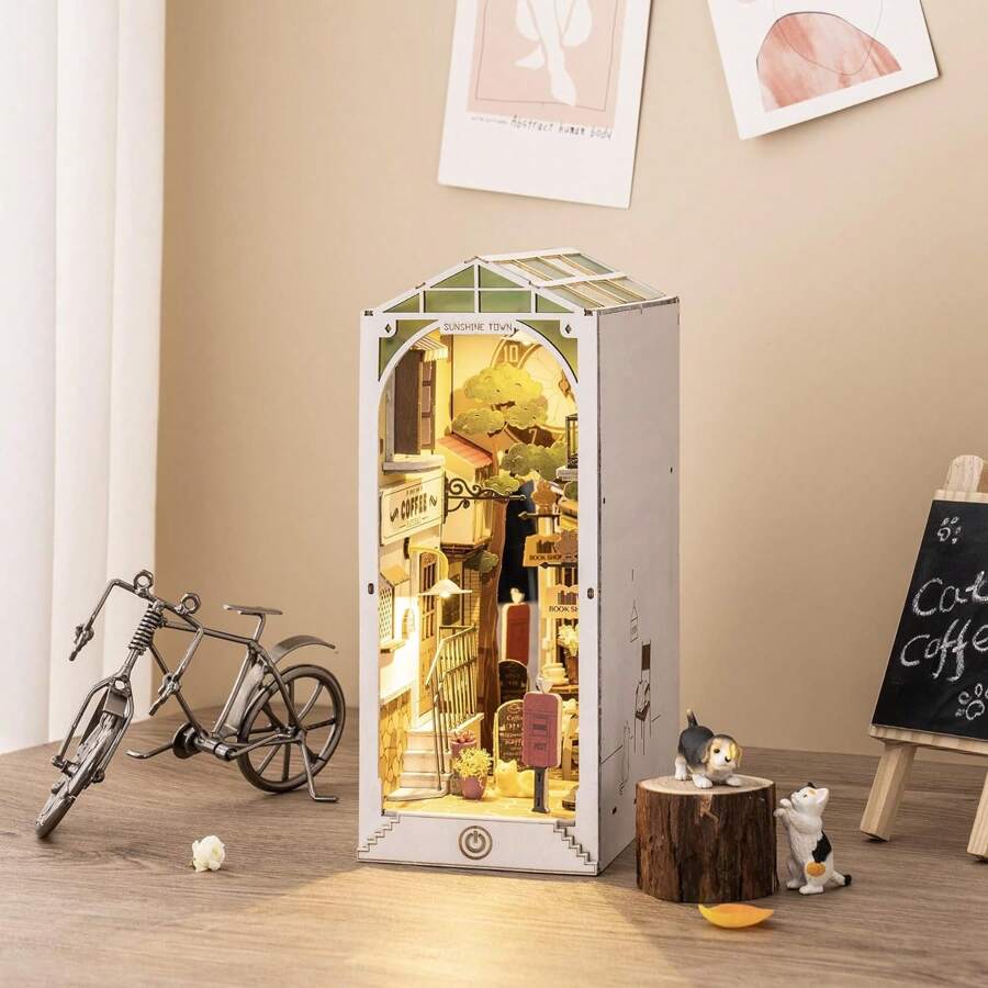 Rolife DIY Book Nook Kits For Adults Bookshelf Decor - 3D Wooden Puzzle ...