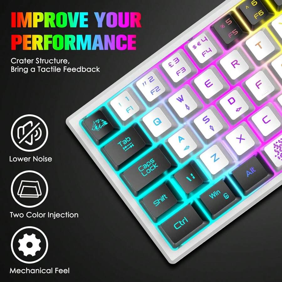 Ziyou Lang K61 60% Wired Gaming Keyboard Ultra-Compact Mechanical ...