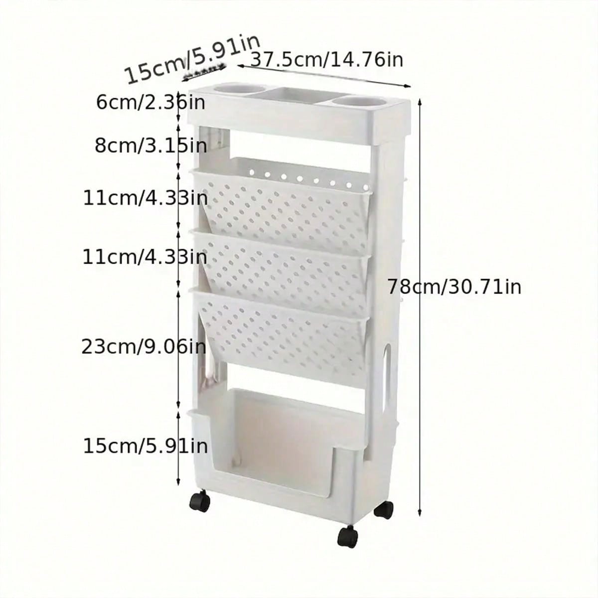 Versatile & Durable 5-Tier Plastic Bookshelf With Varnish Finish On ...