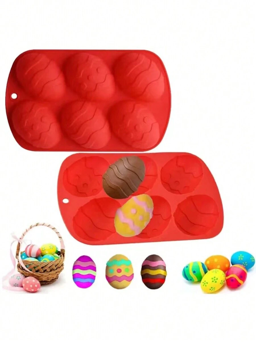 1pc 6-Cavities Silicone Easter Egg Shaped Cake Mould For Home Holiday ...