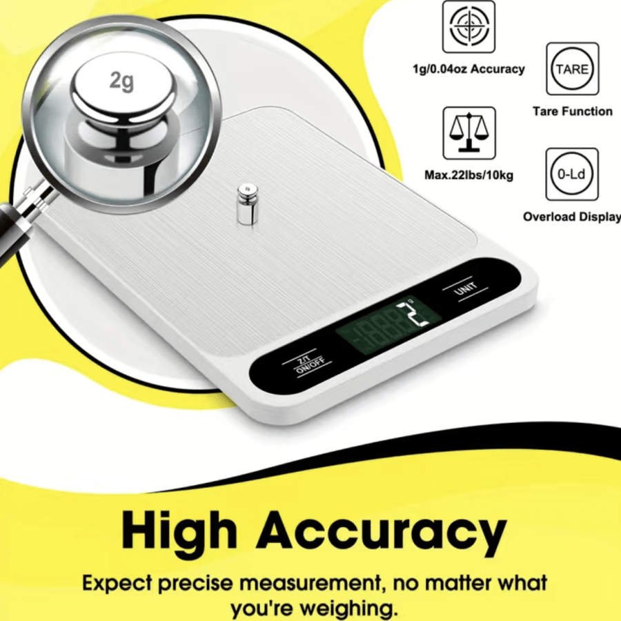 1pc Food Scale, 22lb/10kg Digital Kitchen Scale Grams And Oz For Baking ...