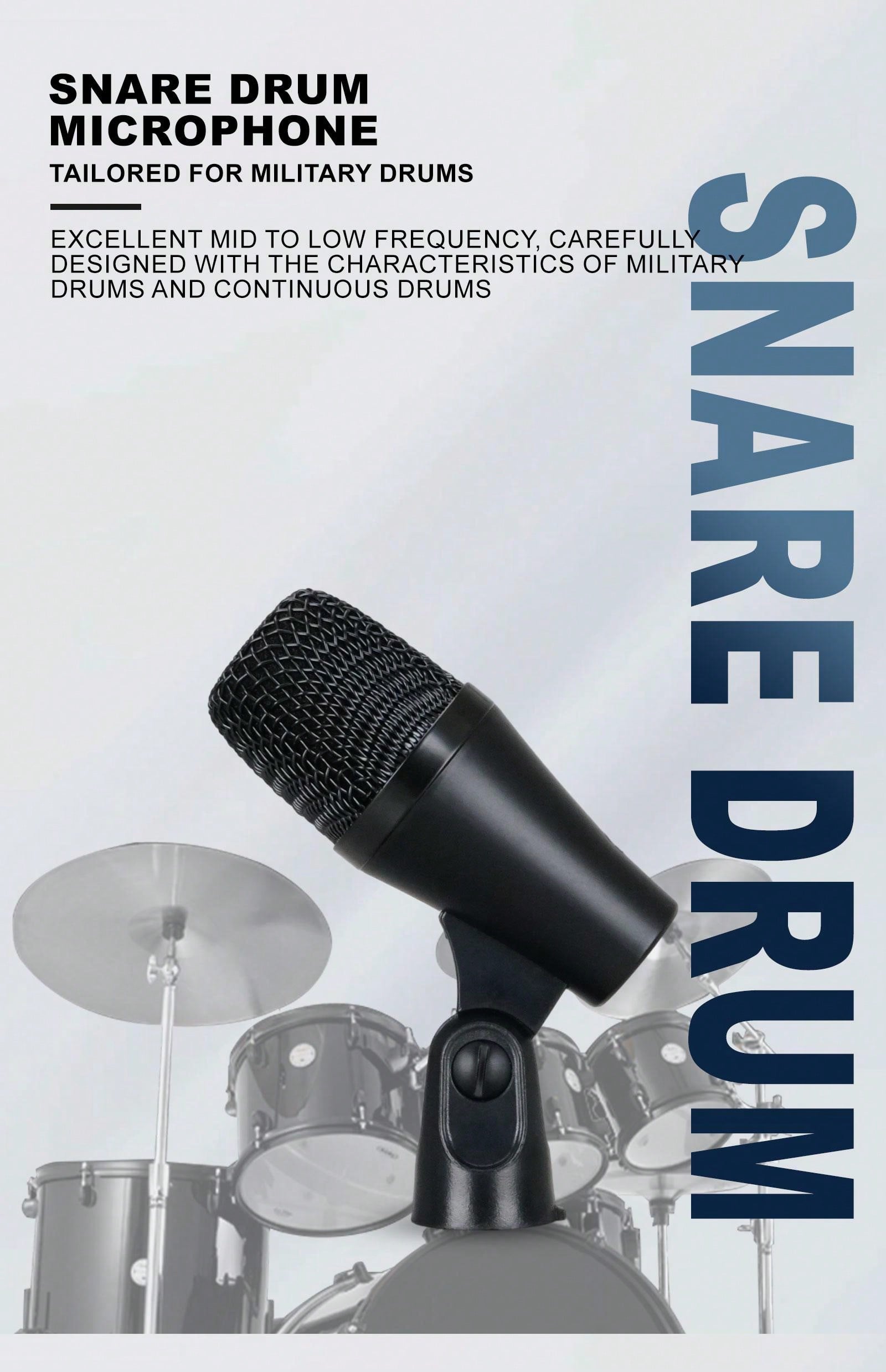 DRUMKIT 7 Drum 7-Piece Wired Dynamic Drum Mic , Drum Microphone Set ...