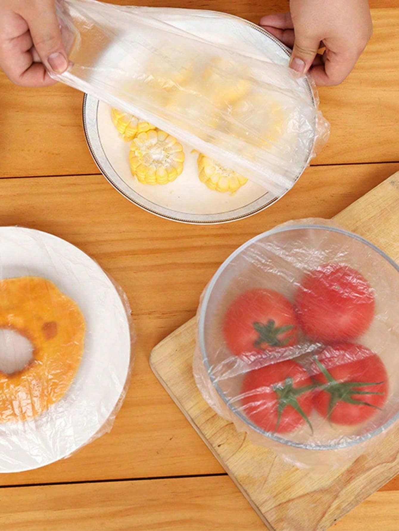100pcs Stretchable And Thick Transparent Fresh-Keeping Cover ...