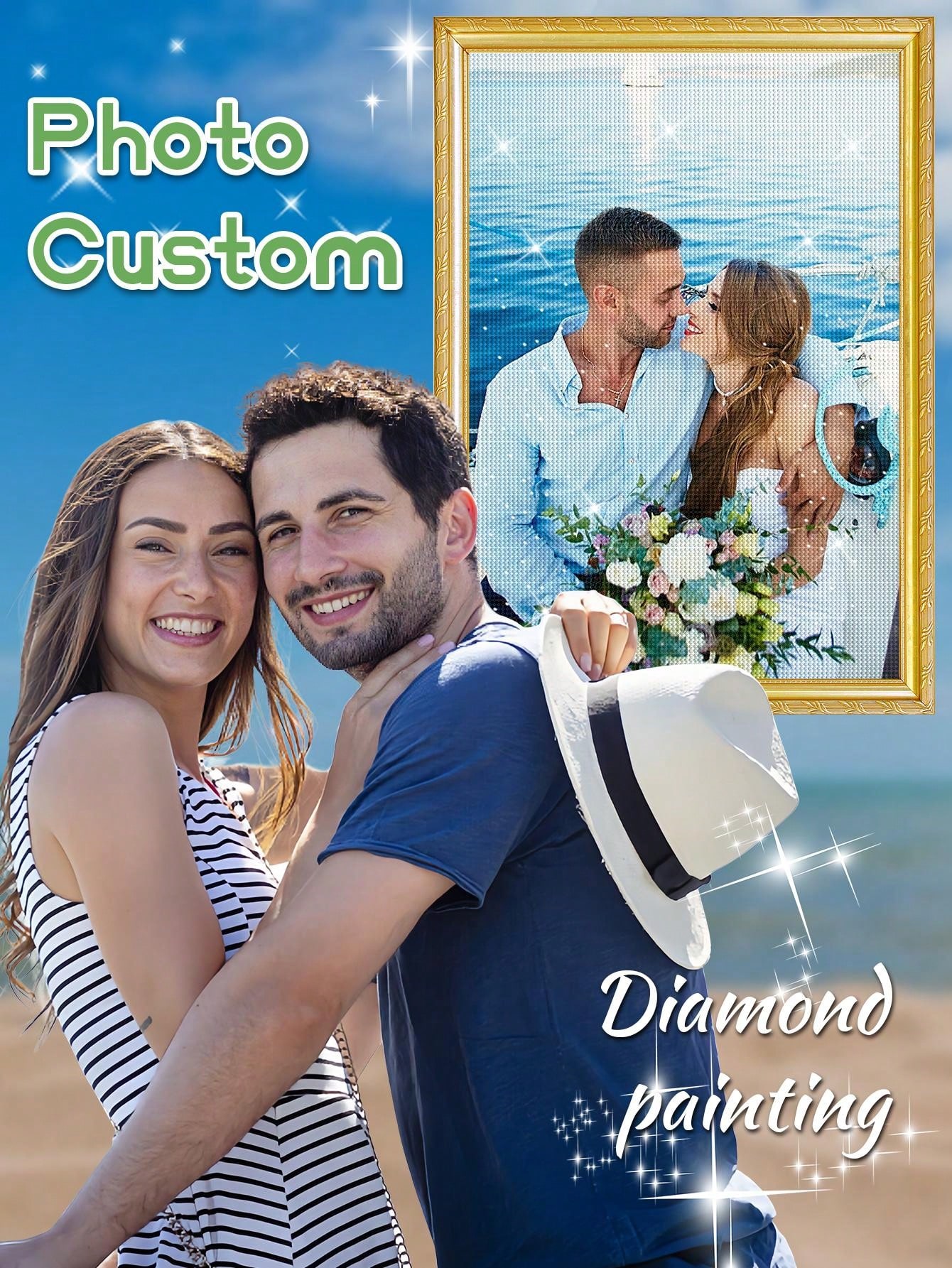 DIY Personalised Diamond Art Painting Photo, Custom Diamond Art ...