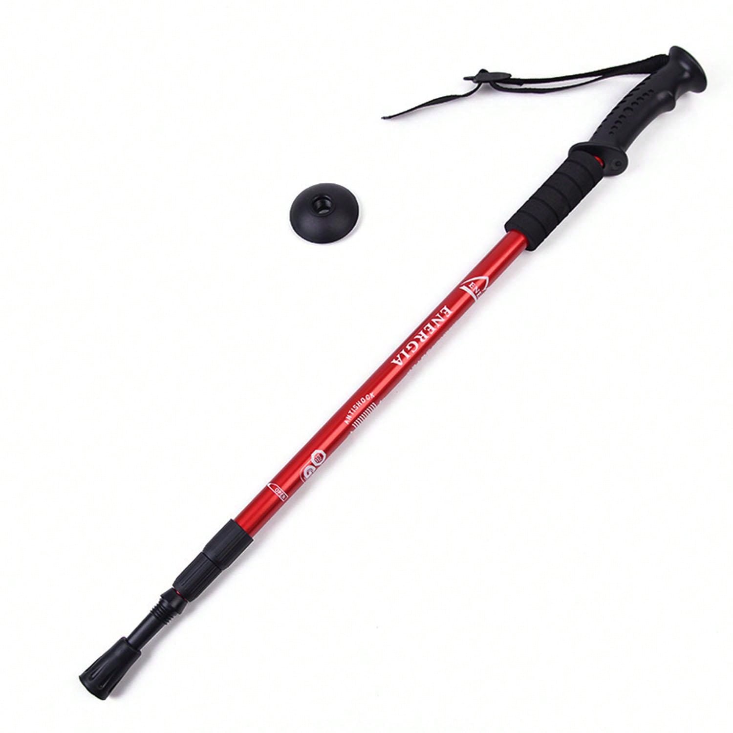 A Trekking Stick Telescopic Folding Straight Handle Three-Section ...