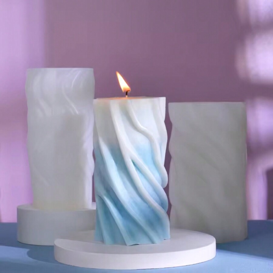 Wave Silicone Candle Molds For Candle Making DIY Scented Candle Mold ...