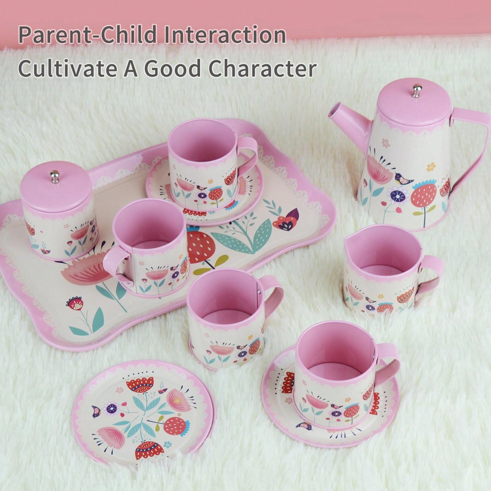 12pcs Girls' Pretend Play Tea Set Toy Diy House Play Toys, Multiple ...