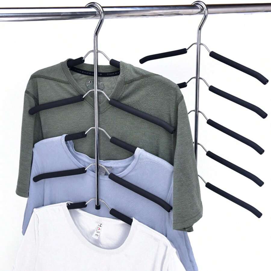 1pc Multi-Function Hanger, Space Saving Magic Pants Hanger With Clips ...