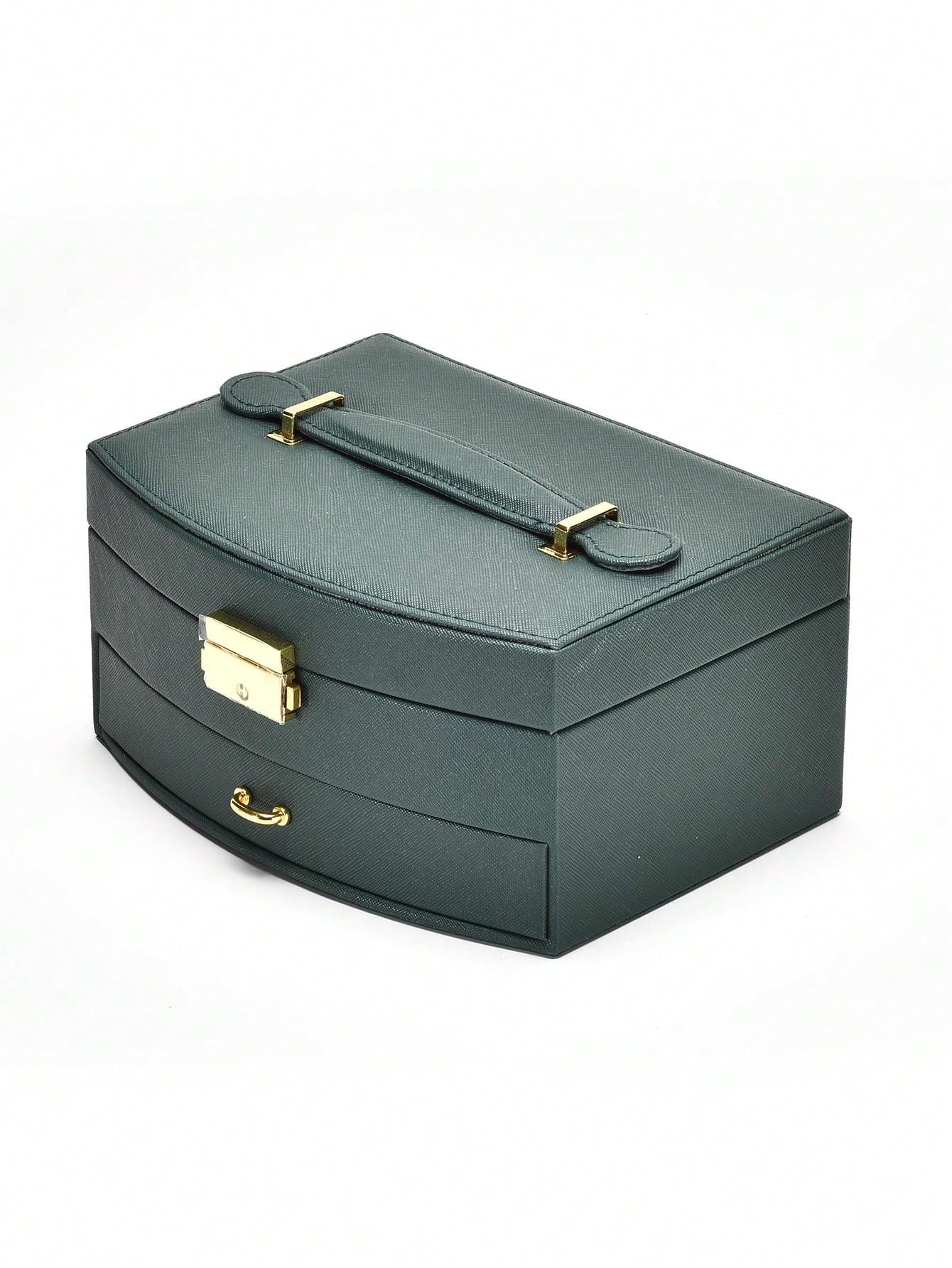 Pu Leather Jewelry Storage Box - Multifunctional Double-Layer Storage ...