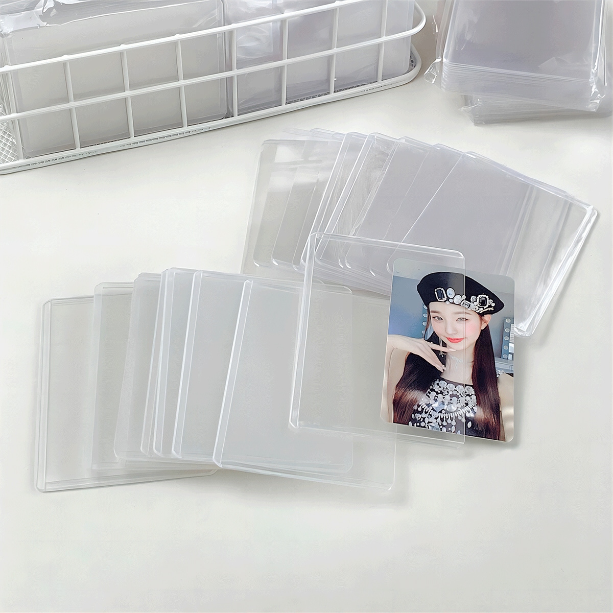 10pcs Pvc Game Card Protector, Transparent Hard Cover For Sports Stars ...