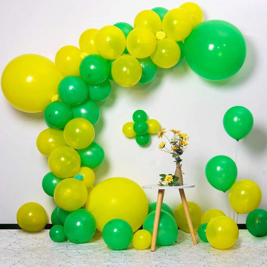 100PCS Yellow Balloon Garland Arch - 5/10/12/18 Inch Mustard Yellow ...