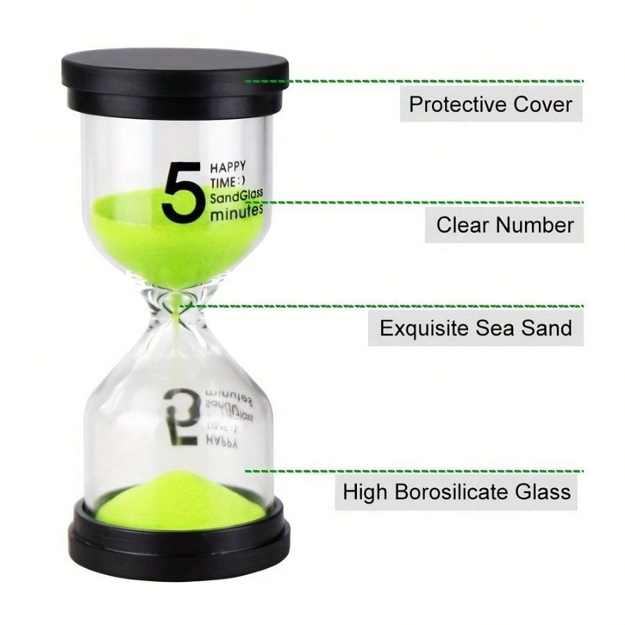 1pc/6pcs Sand Timer Colorful Hourglass Sandglass Timer 1 Min/3 Mins/5 ...