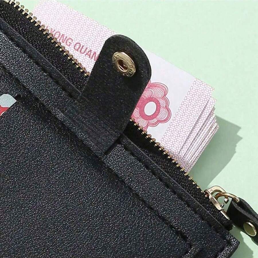 Women's Ultra-Thin Card Wallet With Zipper, Candy-Colored Transit ...