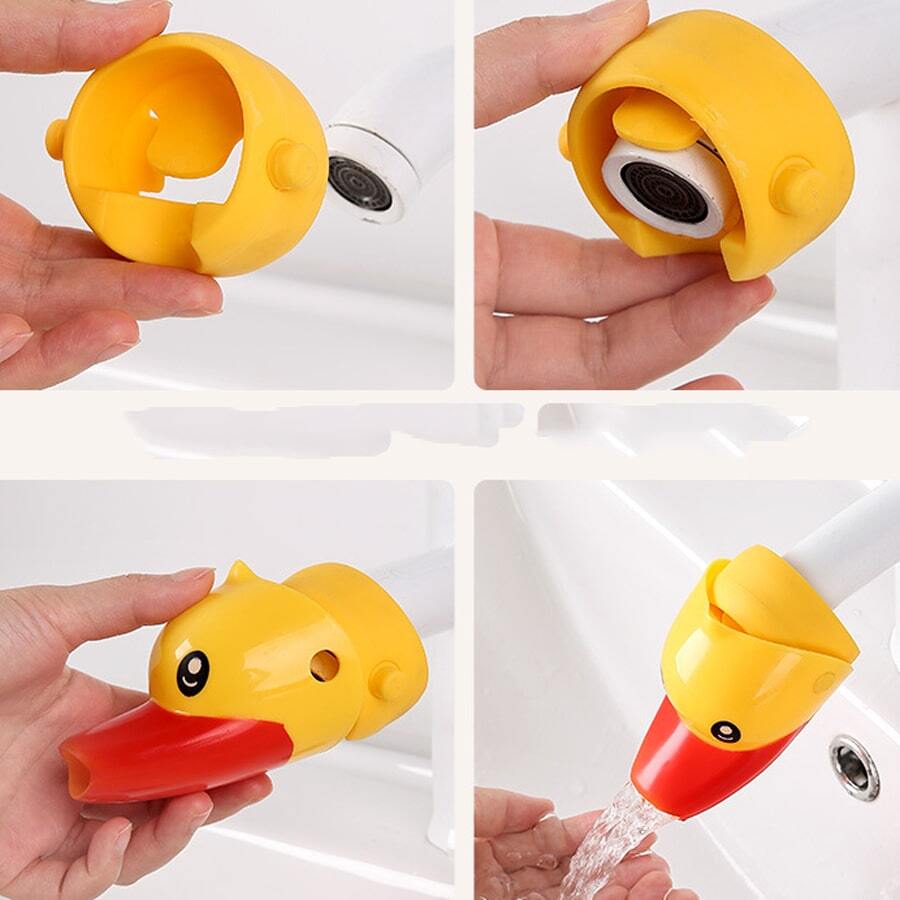 Kids Faucet Extender, Cute Cartoon Silicone Hand Washing Device, Water ...
