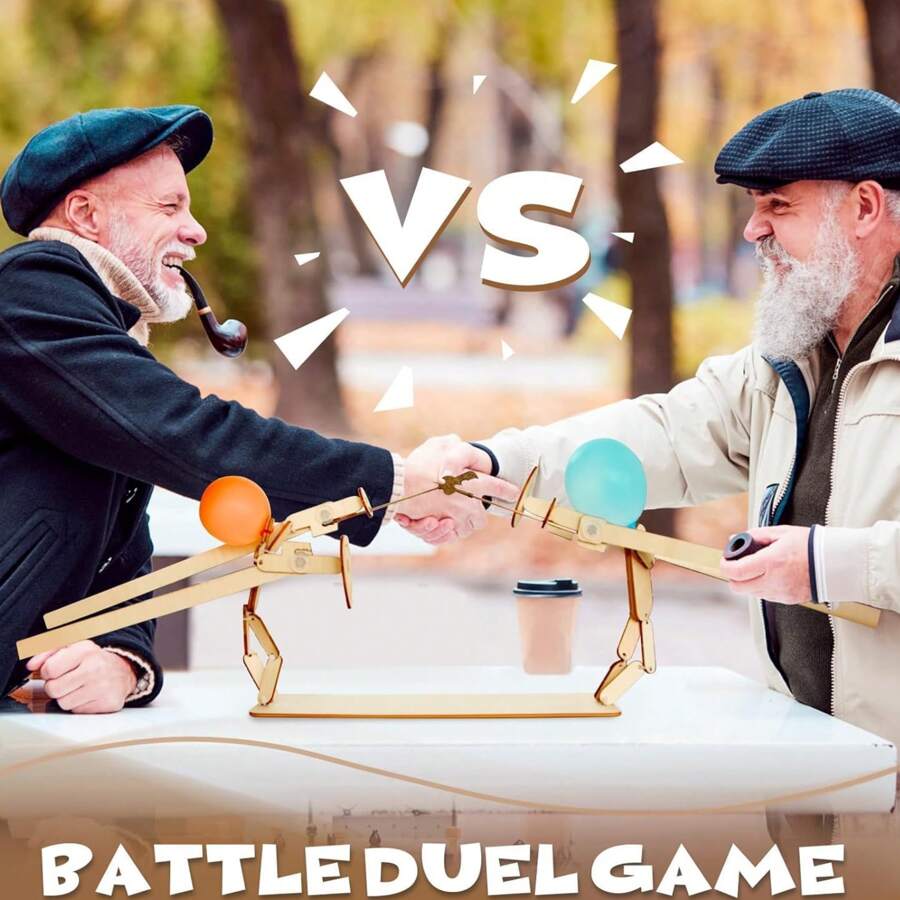 DIY Balloon Bamboo Man Battle, 2024 Brand New Wooden Fencing Puppets ...