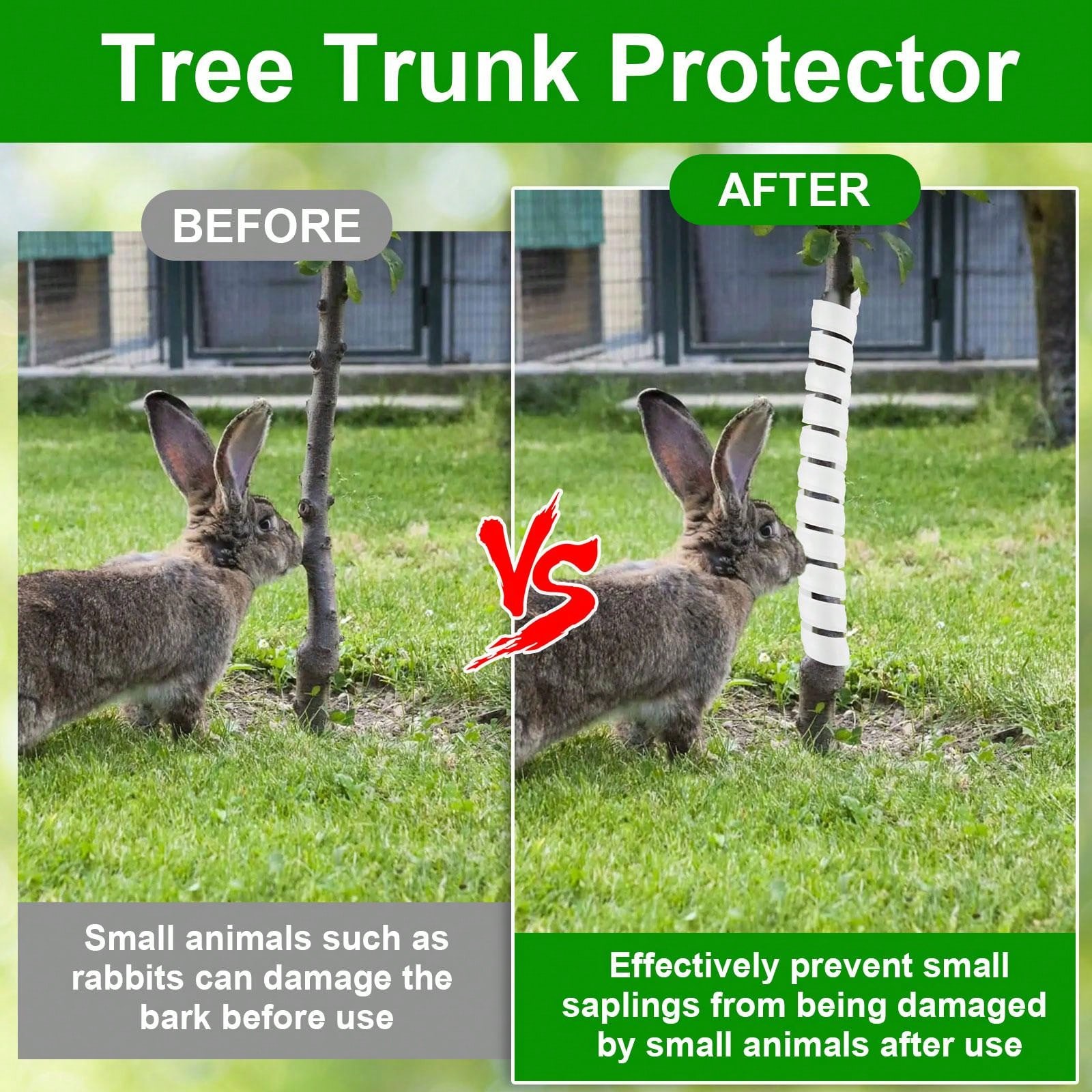 4 Packs Tree Trunk Protector Reusable Plastic Tree Guards Universal ...